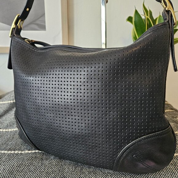 Coach | Bags | Coach Vintage Legacy East Perforated Hobo 928 200 Black ...